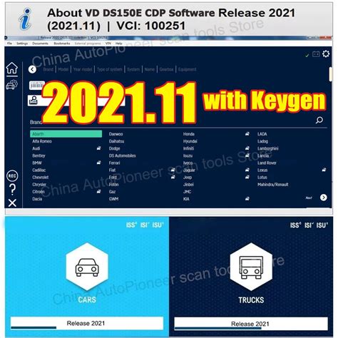 2024เครองสแกน Obd2 V3 0 2021 11 keygen VD DS150E CDP Bluetooth สำหรบ