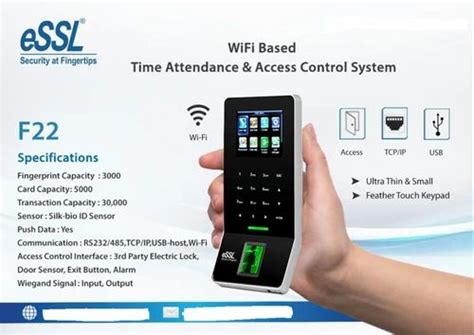 Essl Model Name Number F22 Biometric Access Control System Optical