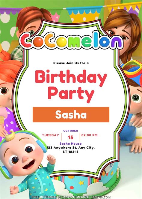 Cocomelon Free Printables Cocomelon Birthday Printable Invitation The