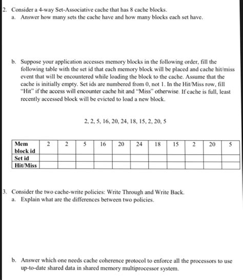 Solved 2 Consider A 4 Way Set Associative Cache That Has 8 Chegg Com