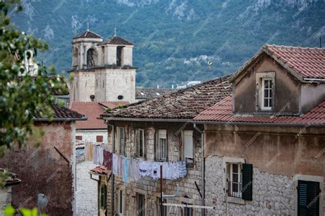 Premium Photo Aerial View Of Kotor Roofs Tile Roofs Of Historical