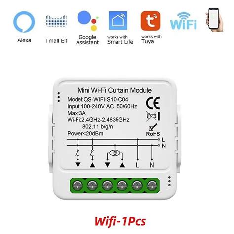 Tuya Mini Wifi Zigbee Curtain Switch For Roller Shutter Electric Motor Smartlife Control