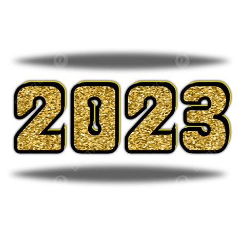 รูปเอฟเฟกต์ข้อความ 2023 สีทองหรูหราในภาษาอังกฤษ สวัสดีปีใหม่ ปีการ