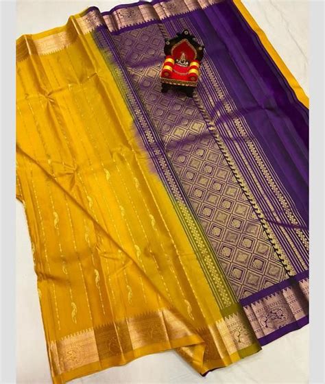 Kanchipuram pattu sarees | Kanchi silk handloom saree with All over Buttas design online from ...