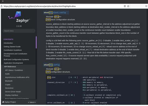 Wrong Documentation Format On Dma Peripheral Api Reference · Issue 37491 · Zephyrproject Rtos