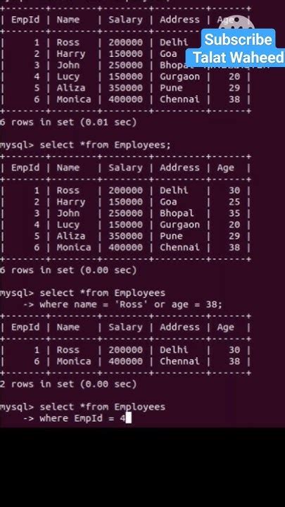 Or Operator Logical Operators Mysql Viral Talatwaheed Mysql Dbms