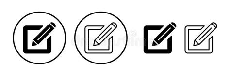 Edit Icon Edit Document Sign And Symbol Pencil Stock Vector
