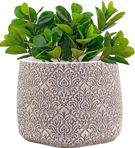 Buy INSPIRELLA Timeless 6 Inch Plant Pot Hand Glazed Ceramic Pots For