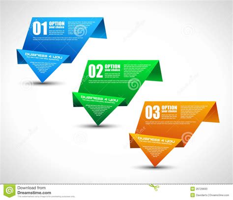 Origami Paper Bar Graph Diagram Vector Illustration