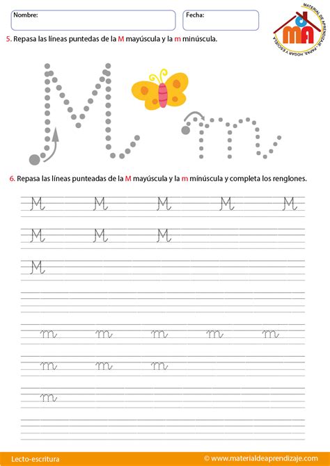 Letra M Cursiva