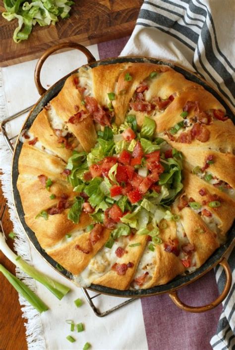 Ultimate Cheesy Chicken Club Crescent Roll Ring The Two Bite Club