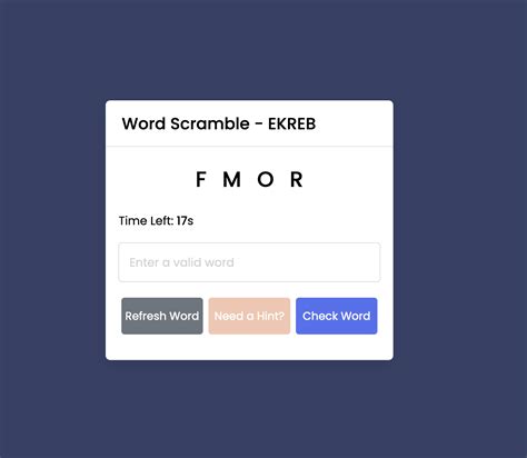 GitHub Stanleychiu Word Scramble Game