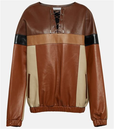 Chloé Patchwork Leather Blouse Chloe