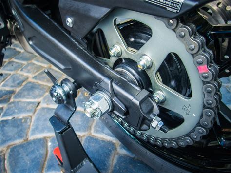 Diy Motorcycle Chain Tension Adjustment And Rear Wheel Alignment 13