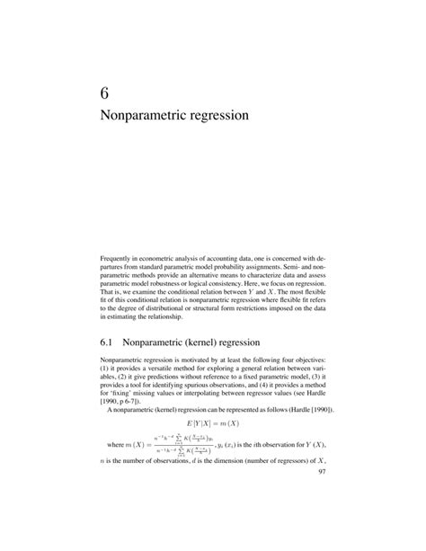 6 Nonparametric Regression