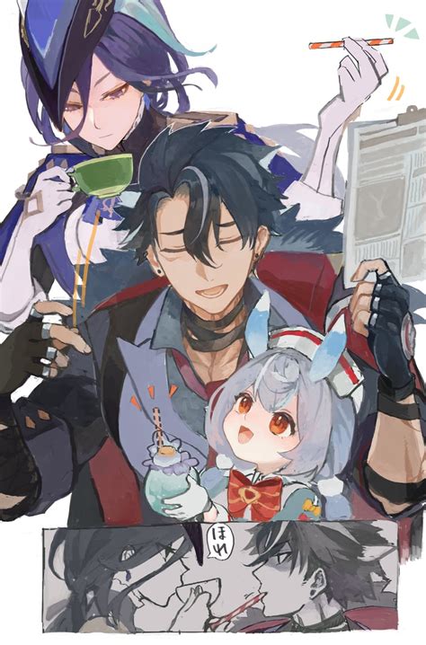 Wriothesley Clorinde And Sigewinne Genshin Impact Drawn By Tsukushi