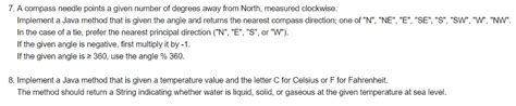 Solved A Compass Needle Points A Given Number Of Degrees Chegg