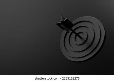 Black Background Arrow Hit Target Center Stock Illustration 2233182275