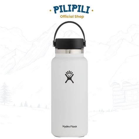 Jual Hydro Flask 32 Oz 946 Ml Wide Mouth Flex White Shopee Indonesia