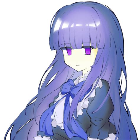 Safebooru 1girl Black Shirt Blue Hair Blue Ribbon Blunt Bangs Closed