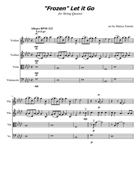 Frozen Let It Go Quarteto Cordas 2 Pdf Classical Music Groups String Instruments
