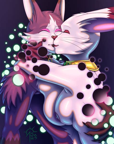 Rule 34 Hack Anthro Breasts Collar Cyberconnect2 Domestic Cat Duo