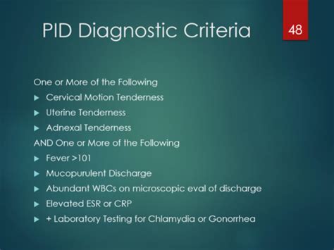 OBGYN Exam PID Flashcards Quizlet