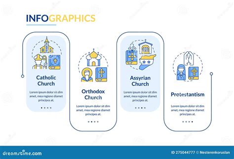 Christian Churches Rectangle Infographic Template Stock Illustration Illustration Of Orthodox