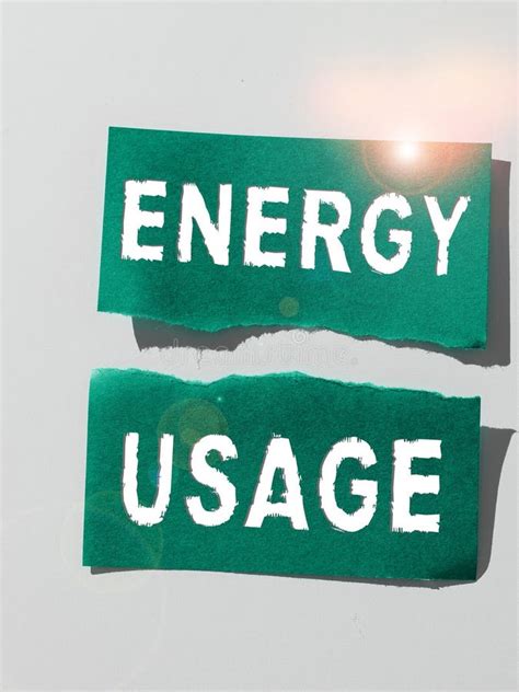 Sign Displaying Energy Usage Conceptual Photo Amount Of Energy