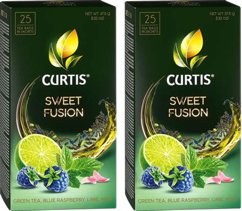 Чай зеленый в пакетиках CURTIS "Sweet Fusion" 25 пакетиков, c лаймом ...