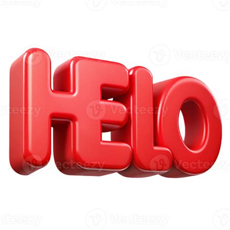 Extraordinary Retro Bold Sans Serif Hello In Flat Red Clean Lines Crisp Edges With Scalable