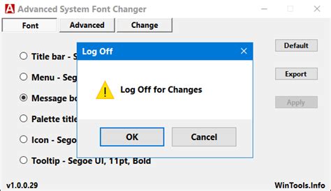 Windows 10 System Font Settings Screenshots