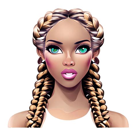 Beautiful Fair Skinned Lady With Blonde Braids Braided To One Side