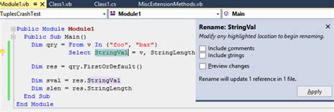 Vb Strange Unresolvable Conflicts Error When Renaming Field Of