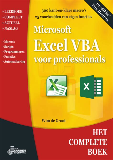 Het Complete Boek Excel VBA Voor Professionals ISBN 9789059408074