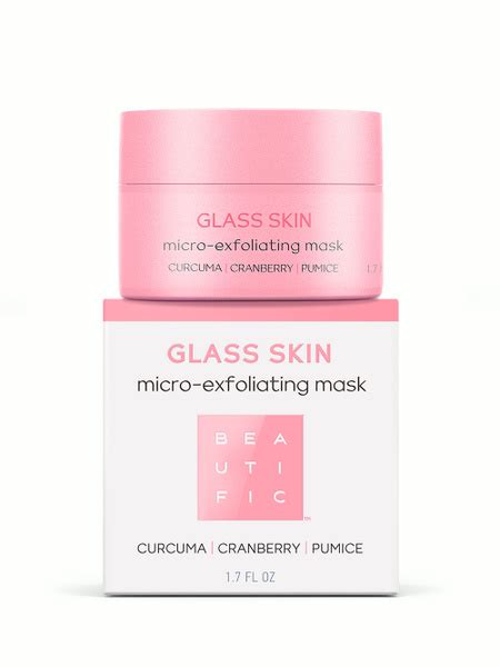 BEAUTIFIC Пилинг-маска для лица GLASS SKIN отшелушивающая, увлажняющая ...