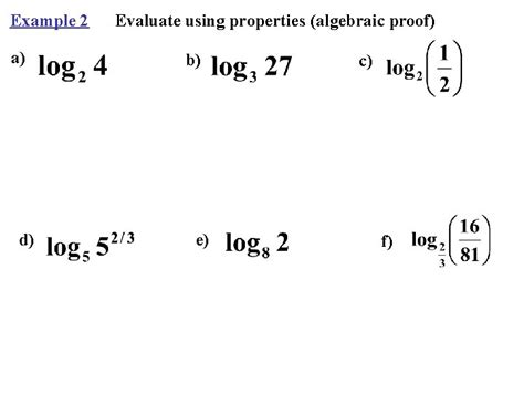 Unit Properties Of Logarithms MEMORIZE THEM Exponential