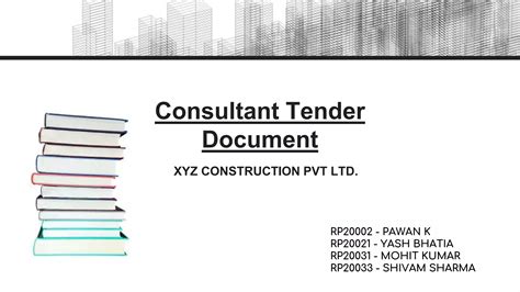 Consultant Tender Presentation Pptx