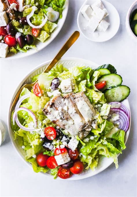 My Favorite Greek Salad With Pepperoncini Vinaigrette Yes To Yolks