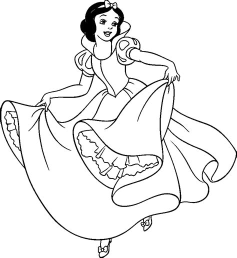 Sélection de dessins de coloriage blanche neige à imprimer sur