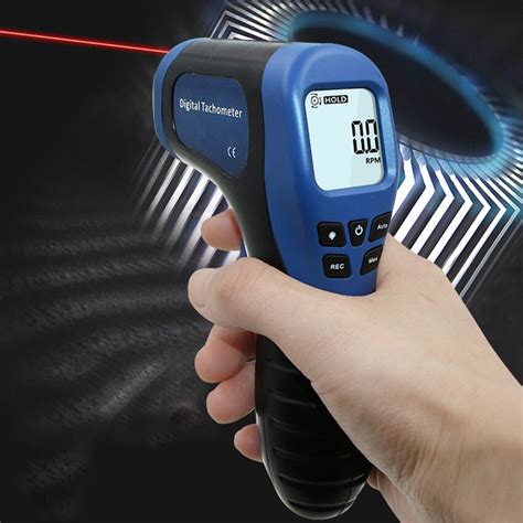 비접촉 레이저 디지털 타코미터 정밀 배터리 충전 모터 속도 측정기 측정 범위 25 99999 Rpm 1 반사 스트립속도