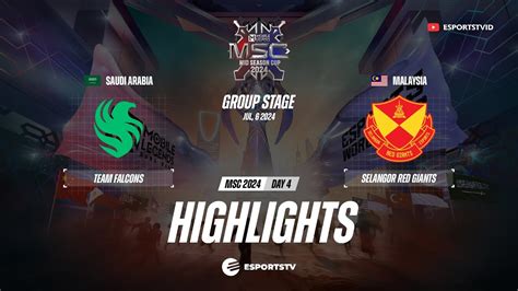 Team Falcons Vs Selangor Red Giants HIGHLIGHTS MSC 2024 SRG VS FLCN