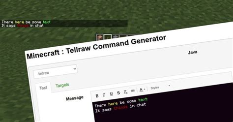 update release 118 bedrock tellraw command generator r gamergeeksnz