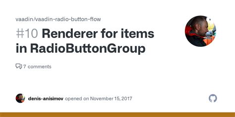 Renderer For Items In RadioButtonGroup Issue 10 Vaadin Vaadin