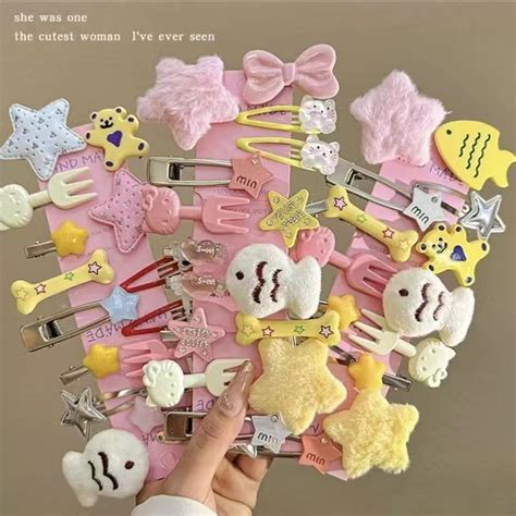15 Chiếc Phụ Kiện Trẻ Em Ngọt Ngào Dễ Thương Cô Gái Kitty Tóc Nổ Kẹp