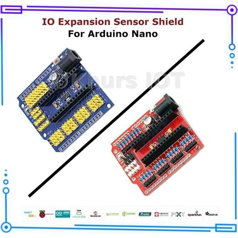 jual gb99 io expansion sensor shield untuk arduino nano and uno biru