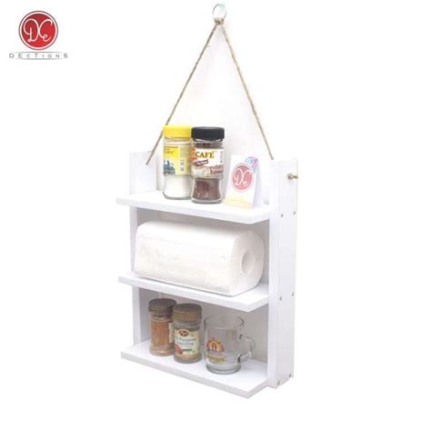 Promo Rak Kayu Gantung Serbaguna Dapur Toilet Kamar Mandi Tali Susun 3