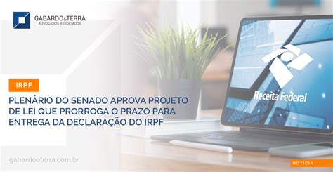 Plenário Do Senado Aprova Projeto De Lei Que Prorroga O Prazo Para