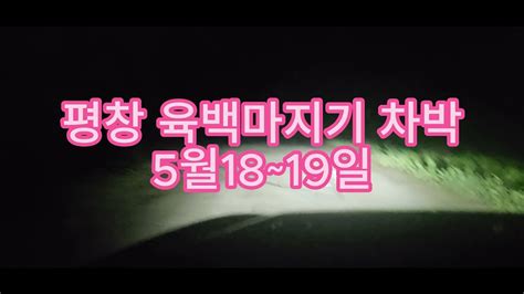 평창 육백마지기 차박 5월 18일 밤 ~19일 Youtube