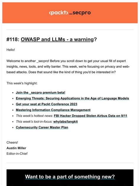 Packt Owasp And Llms A Warning Milled